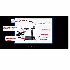 MagicHold Height Adjusting Sit Stand Computer,Monitor,Laptop,Tablet for Bed Office Stand Mount Workstation