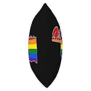 Oklahoma Map USA State Rainbow Pride Flag Map USA State Oklahoma Rainbow Flag Pride Month Throw Pillow, 18x18, Multicolor