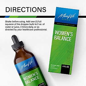 Women's Balance Tincture (4 Fl. Oz.) - Liquid Extract Relief for Pre-Menstrual & Menopausal Symptoms - Vitex, Dong Quai, Maca, Rhodiola, Ashwagandha, Motherwort, Milk Thistle