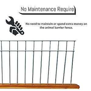 Dog Fence Barrier - Carbon Steel Fences 24" X 15" - Pack of 15 Dog Digging Fence Barrier with Wooden Guide Tool - Prevent Dog Digging Under Fence - Animal Barrier Fencing for Yard, Outdoor