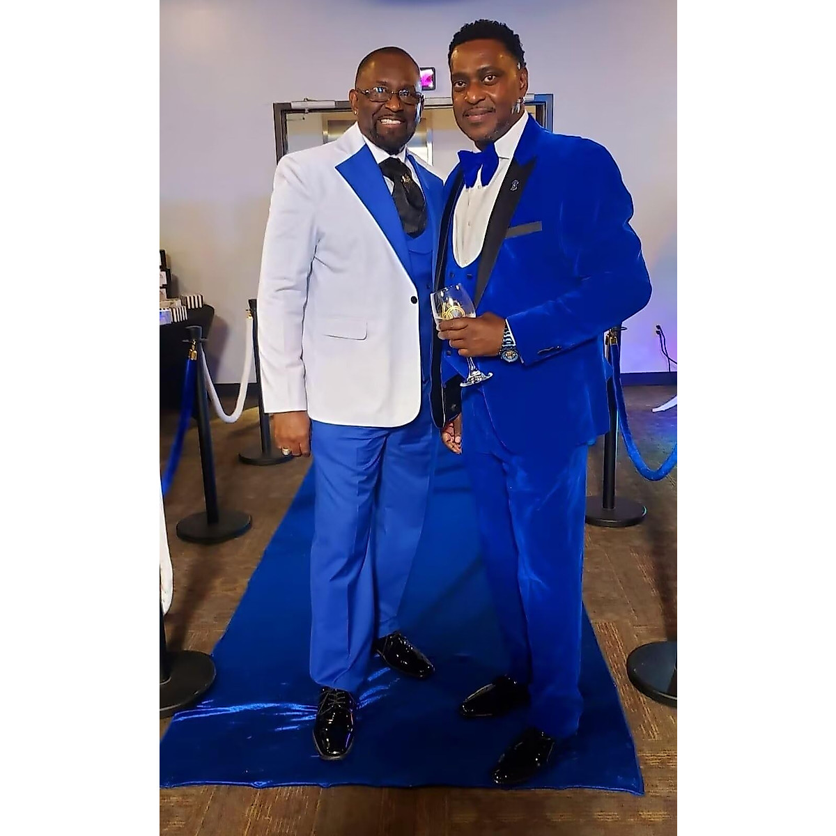 Royal Blue Tux for Men for Wedding Slim Fit 3 Piece Suit One Button Prom Suits Blazer Vest & Trousers