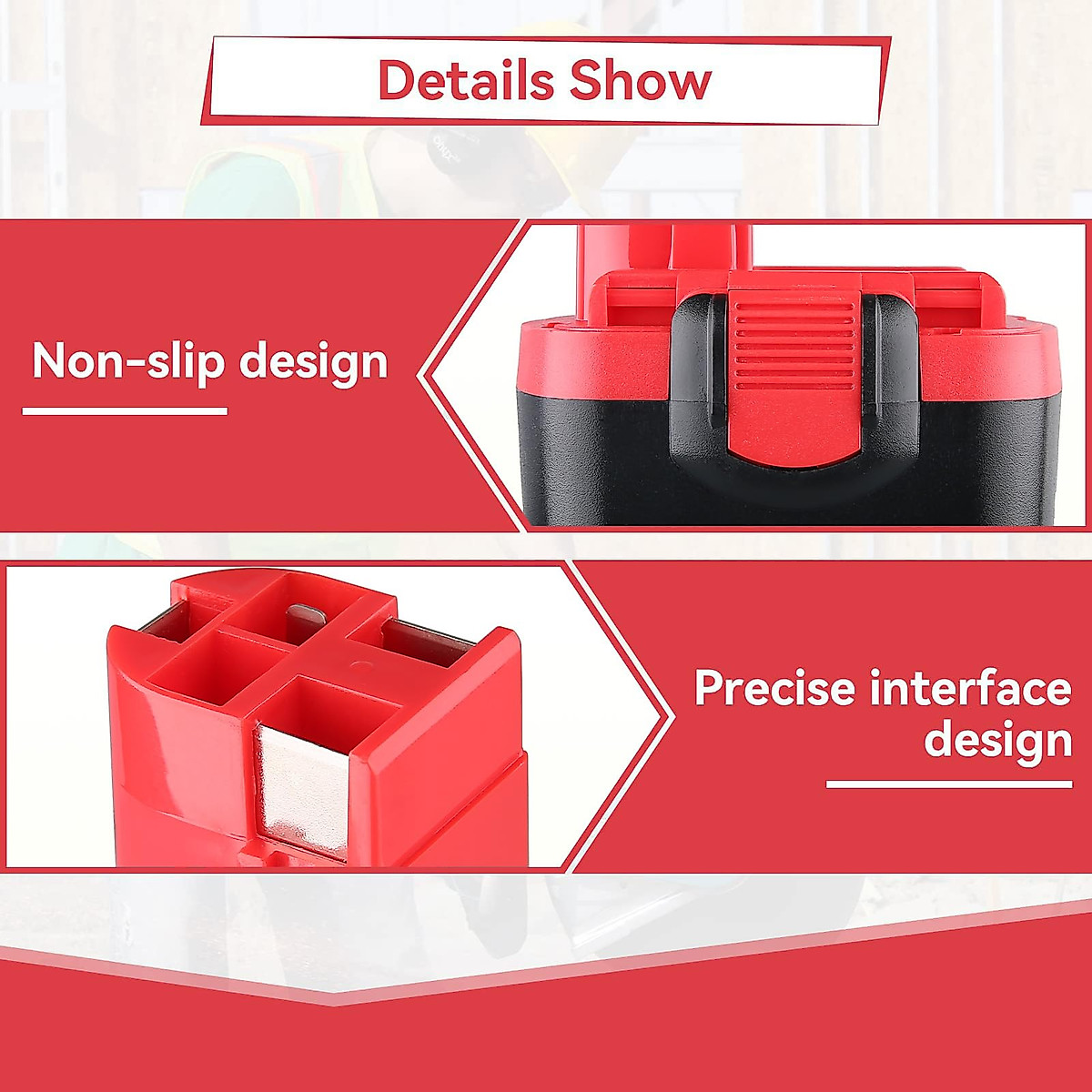 VANON 2Pack 14.4V 3.6Ah BAT140 Ni-MH for Bosch 14.4V Battery BAT038 BAT040 BAT041 BAT159 Compatible with Bosch 14.4V Cordless Power Tools