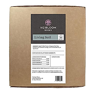 26 Quart Living Soil by Heirloom Roses - Perfect Garden Soil for Roses and Other Plant Varieties