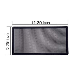 287mm 140mm x 2 PC Fan Dust Mesh Filter 11.3inch x 5.79inch PVC Computer PC Case Dust Proof Filter Cover Magnetic Black 2-Pack