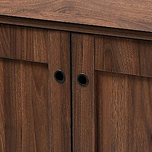 Baxton Studio Shoe Cabinets, One Size, Walnut