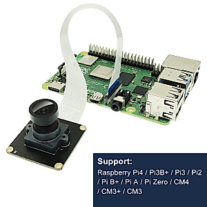 Pibiger IMX219 Camera Module with M12 FOV160 Lens for Raspberry pi, Jetson Nano, Jetson Xaiver Compatible with Raspberry pi Camera v2