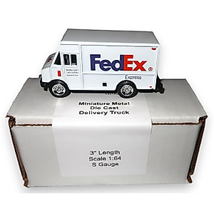 FedEx Express Miniature Delivery Truck - 3" Length - Scale 1:64 - Gauge S - Sold as a Display or Collectable Item, Not as a Child's Toy