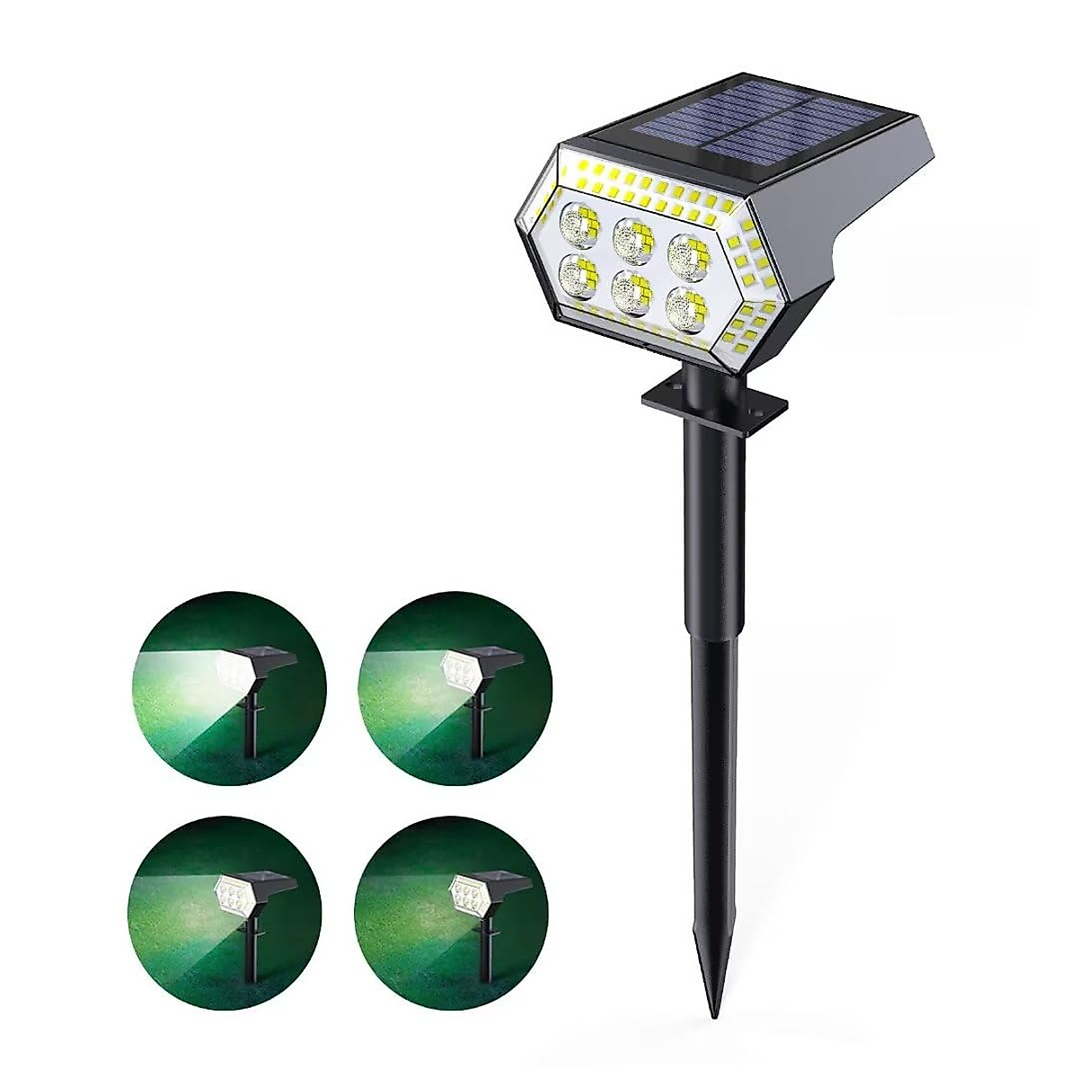 oditton Solar Light, Solar Spotlight, Solar Deck Light, Solar Wall Light, Solar Garden Light, IP65 Waterproof, 4 Bright Modes, Outdoor for Ardens, Courtyards, Fences, Path, Patio, Garden, 1 Pack