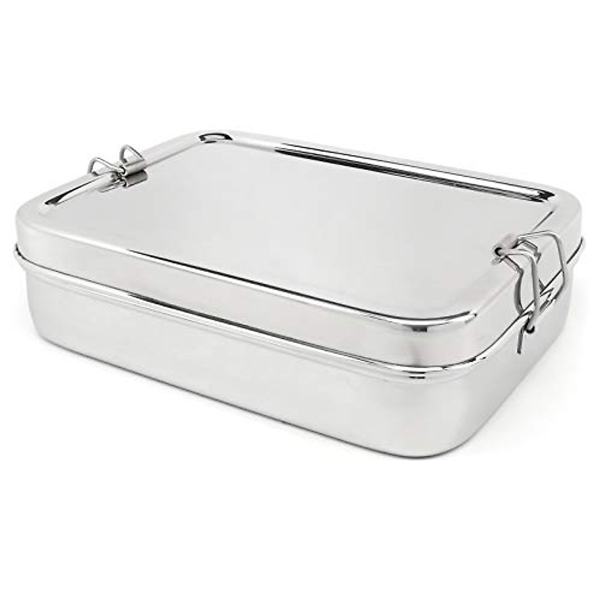 Lifestyle Block Stainless Steel Lunchbox - 7 Inch Rectangle with Nesting Mini Container - BPA Free
