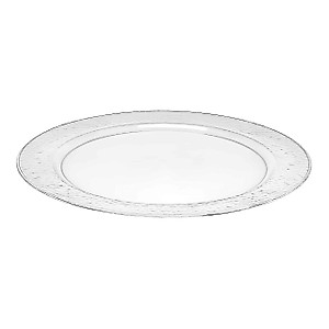 Premium Clear Round Plastic Serving Trays (Pack of 2) - 13.5" - Extra Heavy Weight & Pebbled Design - Perfect for Parties, Gatherings, and Everyday Dining