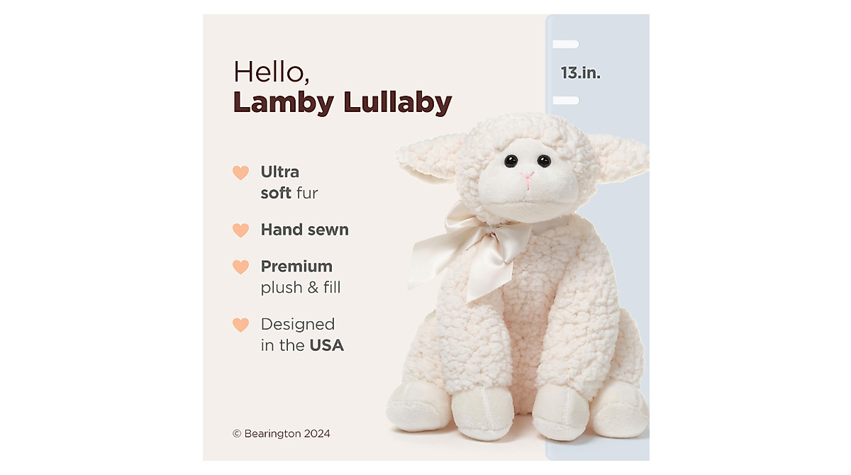 Bearington Baby Lamby Lullaby Musical Plush Toy - Soft & Engaging for ...