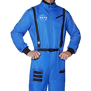 Spirit Halloween Adult Blue NASA Jumpsuit Costume - XL