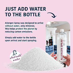 Allergy Asthma Clean Allergen Spray, Pets, Dust Allergies & More, Air & Surface Control, Just Add Water, Bottle with One Refill, Over 64oz Total