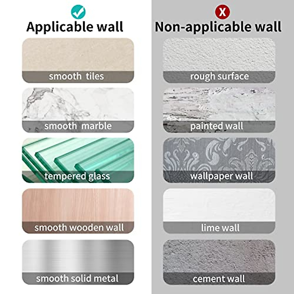 Go Green Tableware GOGN Adhesive Shower Caddy Shelf with 4 Hooks, No Drilling Bathroom Organizer Storage Rack for Restroom, Kitchen- 2 Pack (Black)