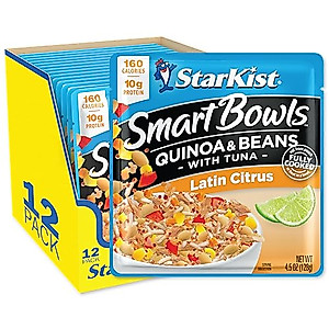 StarKist Smart Bowls Latin Citrus, 4.5 oz Pouch (Pack of 12) – Features Quinoa & Beans with Wild Caught Tuna