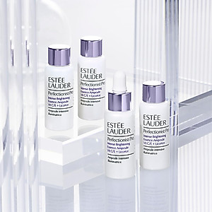 Estée Lauder Perfectionist Pro Treatment Intense Brightening Essence Serum Ampoule with Vitamin C/E + Licorice | Targets Dark Spots, 0.34 Fl Oz (Pack of 4)