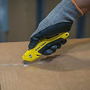Klein Tools 44136 Utility Knife, Heavy Duty Self-Retracting Box Cutter and Crafting Knife with No-Slip Grip, Wire Stripping and Lanyard Hole