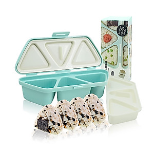 Onigiri Mold Triangle Rice Ball Mold Able To Make Up To 6 Triangle Sushi At The Same Time Quickly - Rice Ball Mold for Storing Sushi and Making Sushi