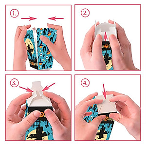 12 Pieces Halloween Popcorn Box Halloween Party Favor Snack Treat Boxes Candy Cookie Container Decorations Gifts for Kids Adults Halloween Party Favor Supplies