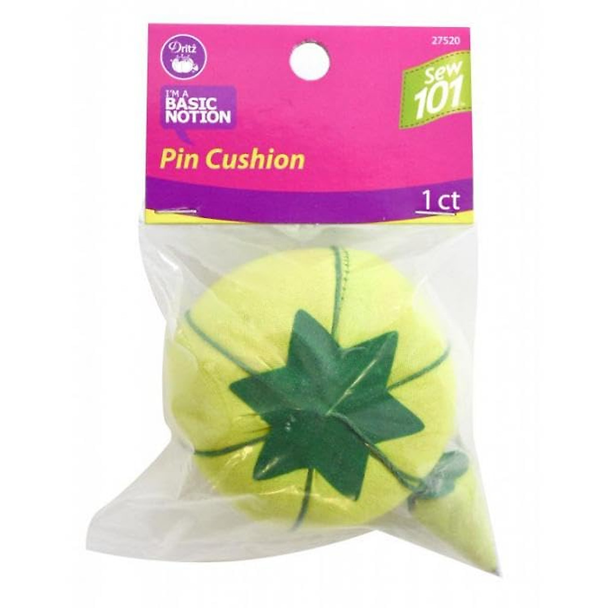 Dritz Sew 101 Tomato Strawberry Emery, 2-3/4", 1 Count, Assorted Colors Pin Cushion, Lime, Pink, Purple