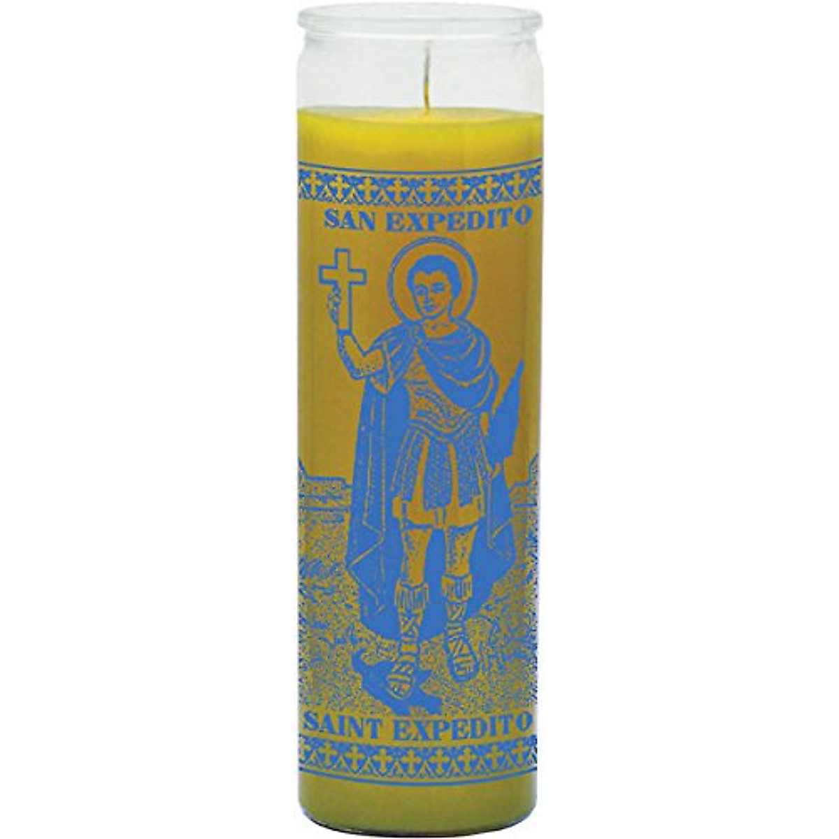 INDIO St Expeditus Yellow Candle - Silkscreen 1 Color 7 Day