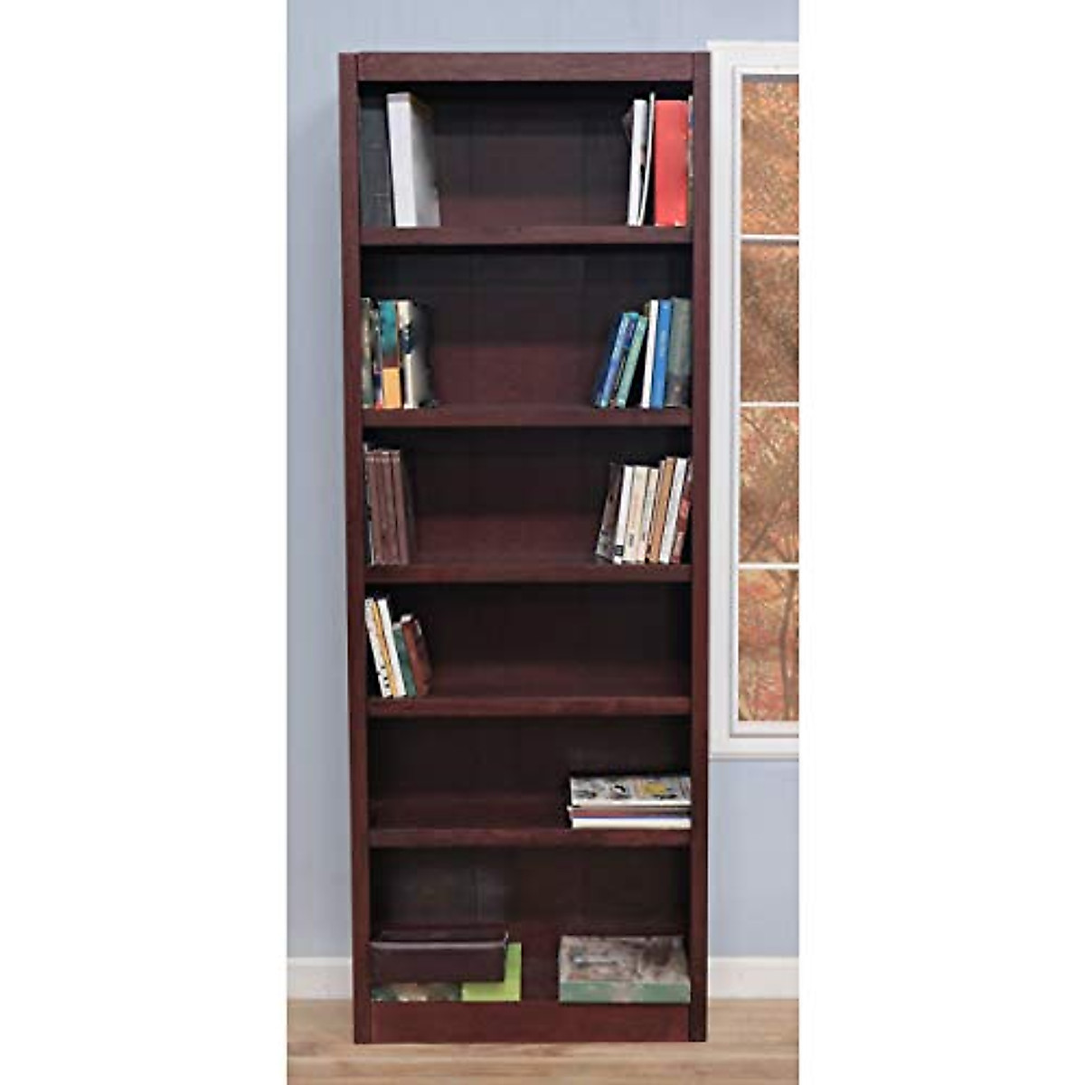 Concepts In Wood Midas Six Shelf Bookcase 84" H Cherry Finish