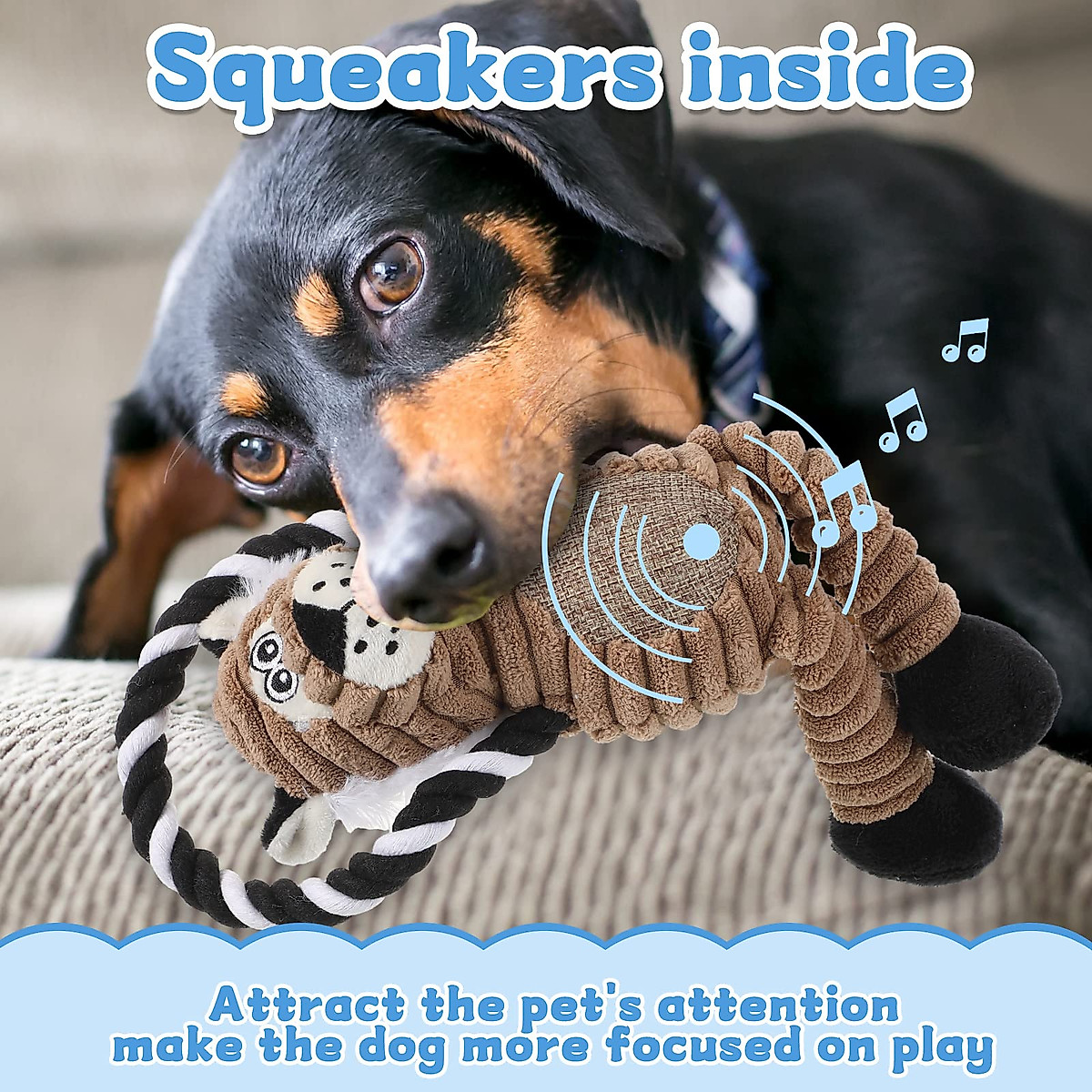 Honoson 9 Pcs Squeaky Plush Dog Toys Durable Cute Soft Dog Teething Toys Stuffed Animal Chew Toys Squeaky Plush for Puppy, Small, Medium Dogs for Dog (Cute Animal)