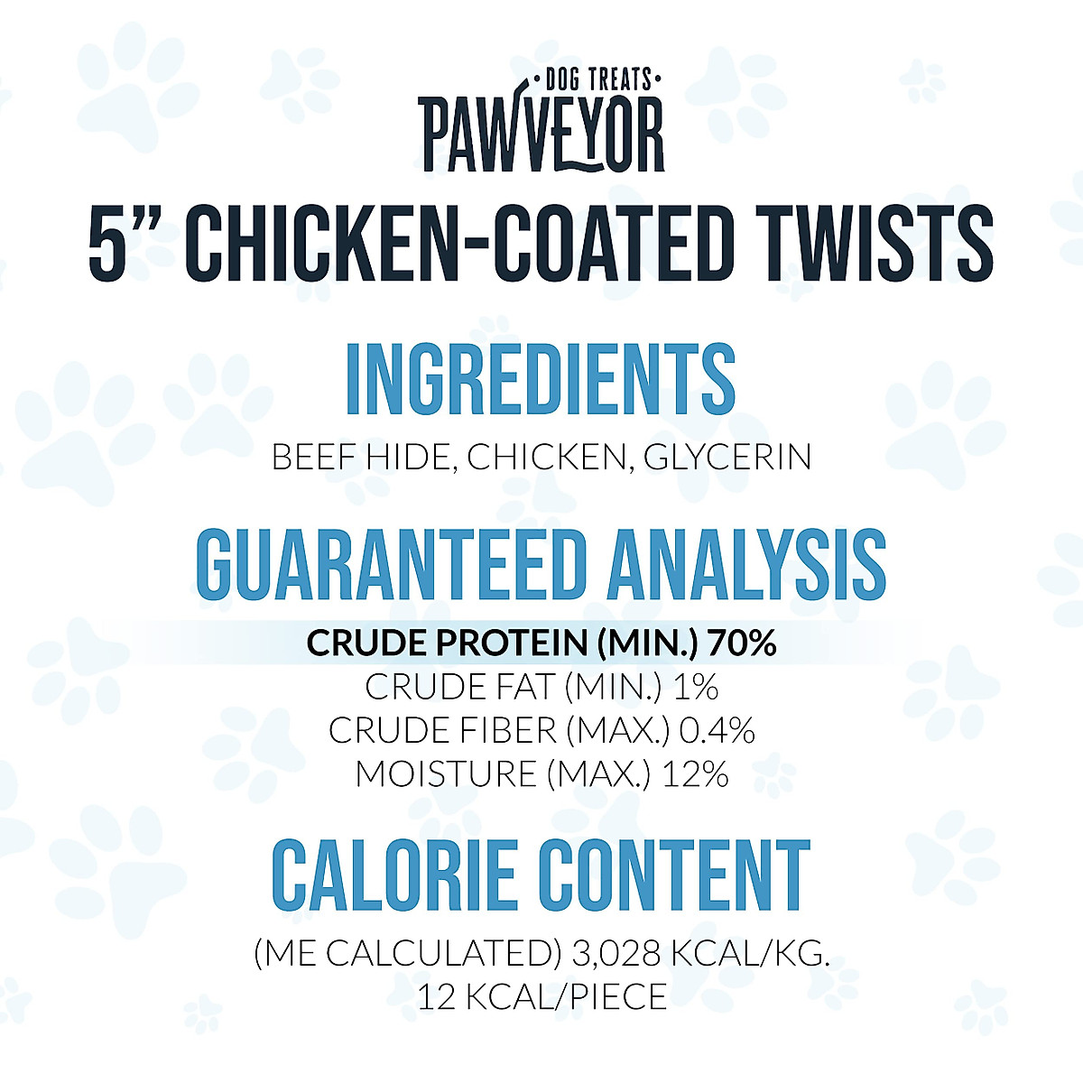 Pawveyor 5" Chicken Wrapped Rawhide Twists - Pack of 45 All-Natural, Rawhide Dog Treats Small Dogs - Great Puppy Treats for Teething Small Dogs - Odor-Free and Long-Lasting, Supports Dental Health