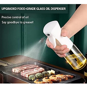 Oil Sprayer for Cooking Grilling BBQ Kitchen Tool Every Home Cook Oil Mister Healthier Cooking Experience Refillable Cooking Oil Sprayer Modernist Kitchen Lightweight Premium Oil Jar 200ml