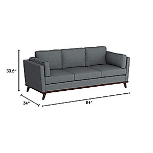 Homelegance 84", Gray Bedos Fabric Upholstered Sofa