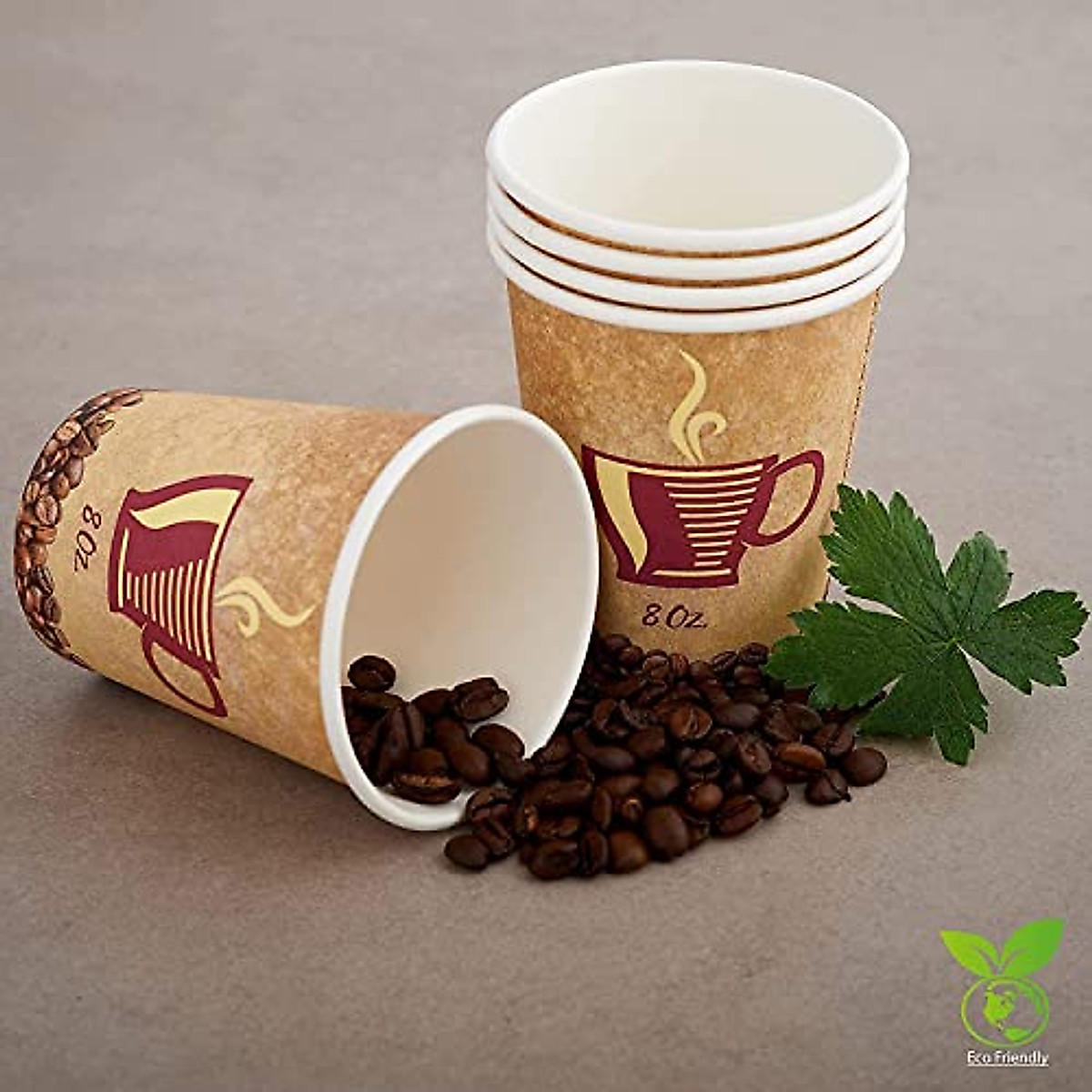 MaxxCore 12 Oz Coffee Cups Disposable Coffee Hot Cups 12 oz (100 Pack) - To Go Paper Coffee Cups Drinking Cups For Hot and Cold Beverages in Restaurants, Coffee, Tea, Hot Chocolate, Water Cups