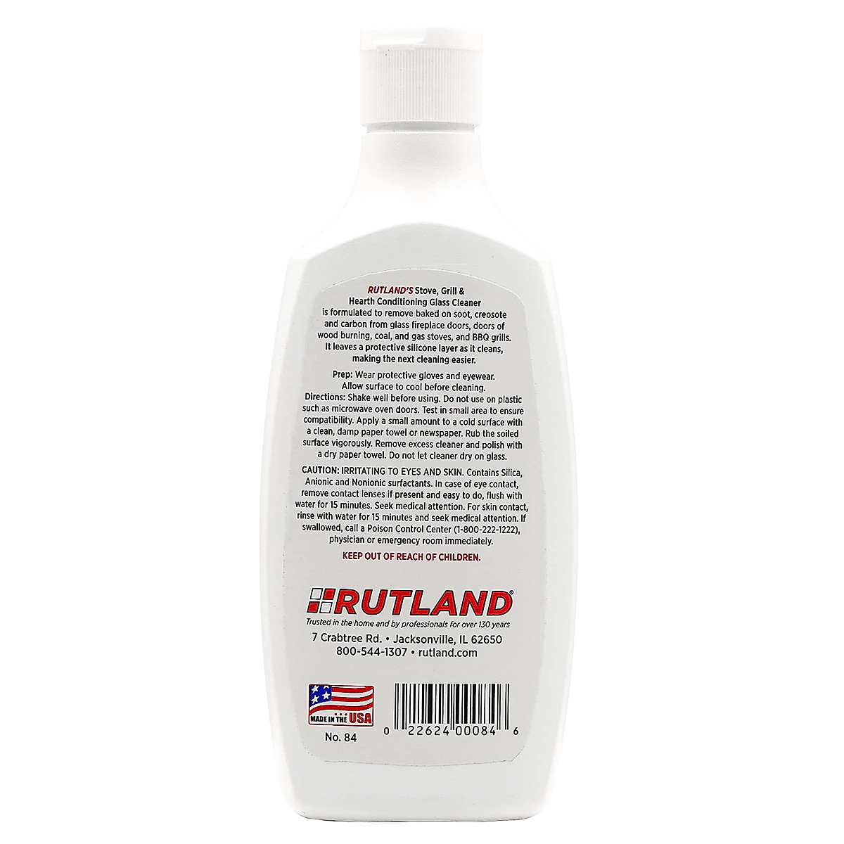 Rutland Products Hearth and Grill Conditioning Glass Cleaner, 8 Fluid Ounce