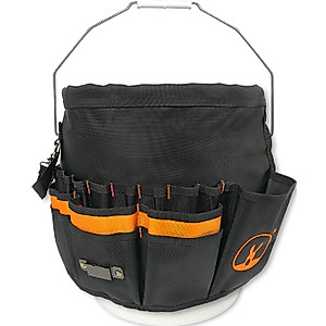 Muel Bucket Tool Organizer - 53 Pocket Bucket Caddy For 5 Gallon Buckets - Durable And Waterproof Bag