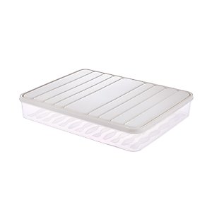 Food Storage Containers, Rectangle Food Storage Containers with Lids for Bacon, Deli meat, Lunchmeat, Vegetable, Noodles, Dumplings, and More, Crisper Bins for Refrigerator with Stackable and Visible