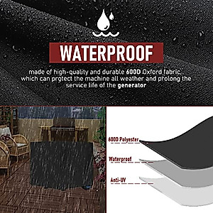 Generator Cover Heavy Duty Waterproof Cover for Generator Outdoor Generator Covers for 3000-5000 Watt Generators (38 x 28 x 30)