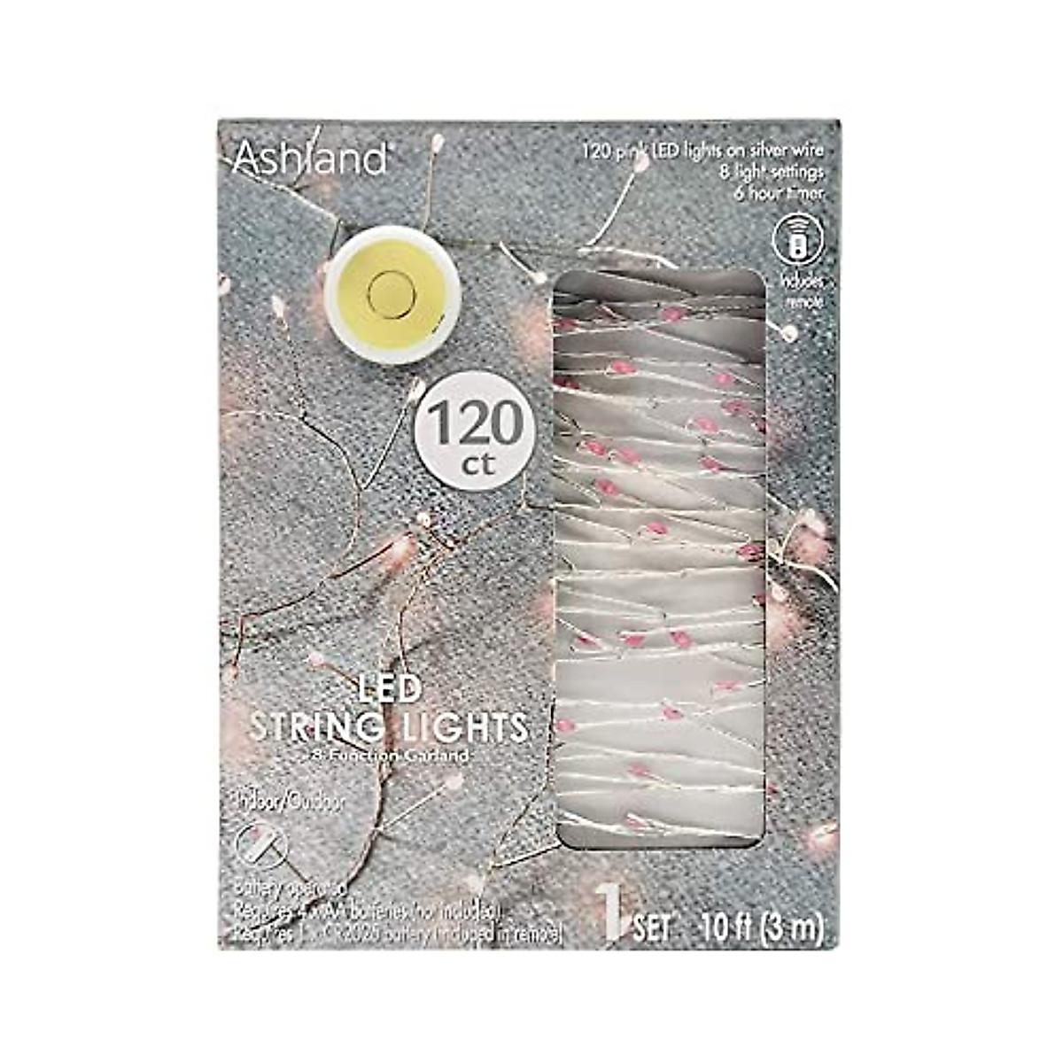 Ashland Michaels 120ct. Pink LED String Lights Garland