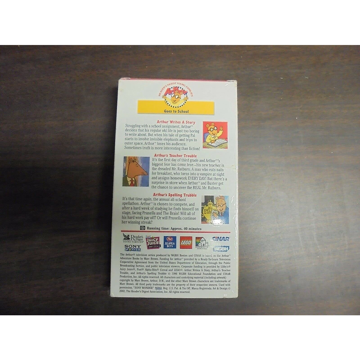 New Sealed VHS Movies Reader's Digest Arthur Goes to School (G)