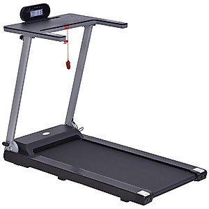 Soozier Foldable Electric Motorized Treadmill Running Machine with 12 Pre-Set Programs 7.5 MPH Max Speed LCD Display for Home Use - Black