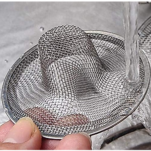 4 Pieces Silver Mesh Hole Kitchen Bathroom Basin Sink Drain Strainer (A) (A)