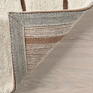 Rugs USA x Arvin Olano Nazco Abstract New Zealand Wool Area Rug, 8x10, Cream