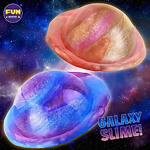 25 Variety Slime Balls Party Favors for Kids, FunKidz Bulk Premade Slime Pack Gift Toys for Girls Boys 6-12 with Galaxy, Butter, Cloud, Unicorn, Mermaid, Glow, Clear Slimes