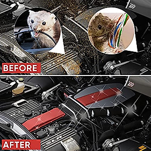 SEEKBIT 4 Pack Squirrel Rodent Repellent, Waterproof Peppermint Oil Chipmunk Repellent, Attic Closets Home Garage RV Trucks Car Engines Garden Squirrels Deterrent, Under Hood Animal Repeller (Pink)