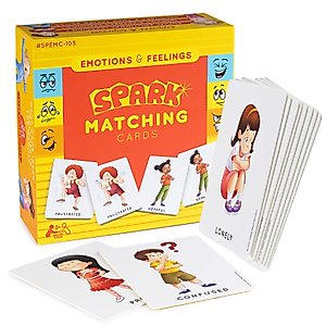 Feelings and Emotions Flash Cards - Memory Game, Social Skills Games, Emotions Cards, Feelings FlashCards, Empathy Game Homeschooling Materials, Preschool Games, Therapy Games for 3 Year Olds and Up