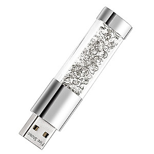 Lovely Diamond USB 2.0 Flash Drive Data Storage Memory Stick USB Stick Pendrive Gift (16GB, White)
