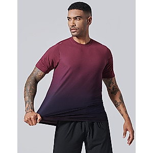 5 Pack Men’s Active Quick Dry Crew Neck T Shirts | Athletic Running Gym Workout Short Sleeve Tee Tops Bulk (Set 3, X-Large)