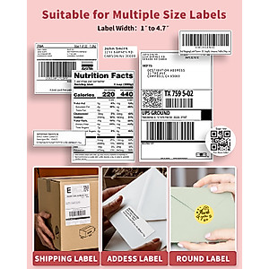 Phomemo Pink Label Printer with Thermal Shipping Pink Label - 4" x 6", 500 Sheets