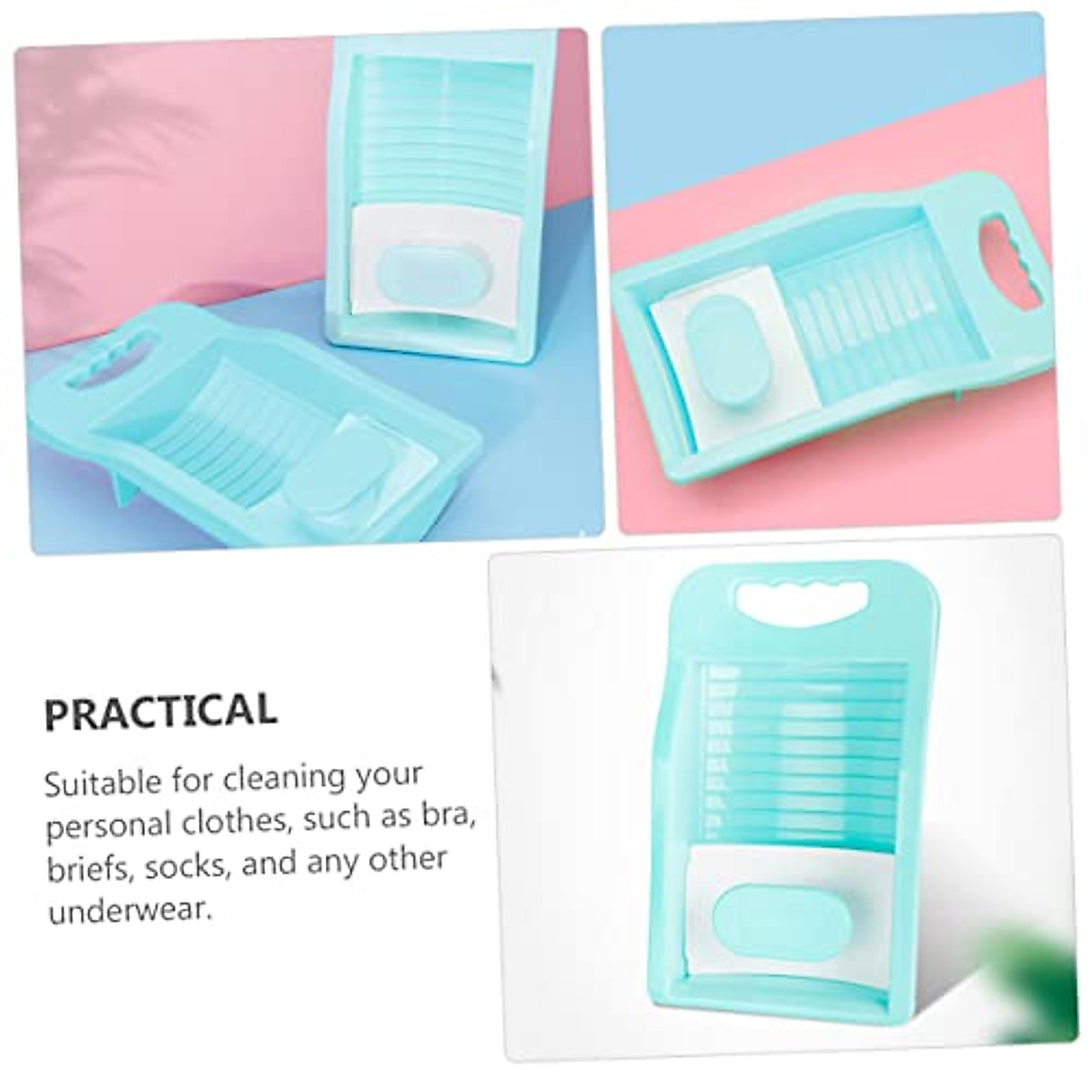 Zerodeko 4 Pcs Small Washboard Laundry Board Washboard for Hand Washing Clothes Bra Washboards Socks Mini Washboard Small Handle Household Laundry Tool Pp Household Items Child Manual