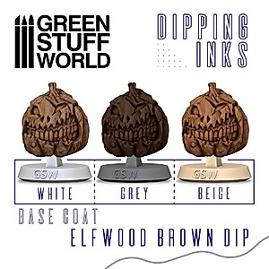 Green Stuff World Dipping Ink 60ml High Contrast Model Paint (ElfWood Brown 3491)