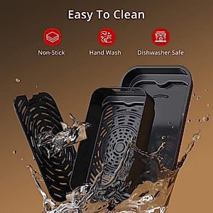 Indoor Grill Air Fryer Combo Smokeless, Fast Heating, and 7-in-1 Functionality with See-Through Window, Non-Stick Removable Plates,Electric Grill up to 450°F Even Heat, Silicon Tongs, 4Qt, 1750W