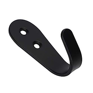 MANMILAI Wall Hooks Heavy Duty 8 piezas, ganchos para colgar en la pared, Hooks for Hanging 、Black Hooks、Coat Rack Wall Hook (Black Thick Bent Hook 8)